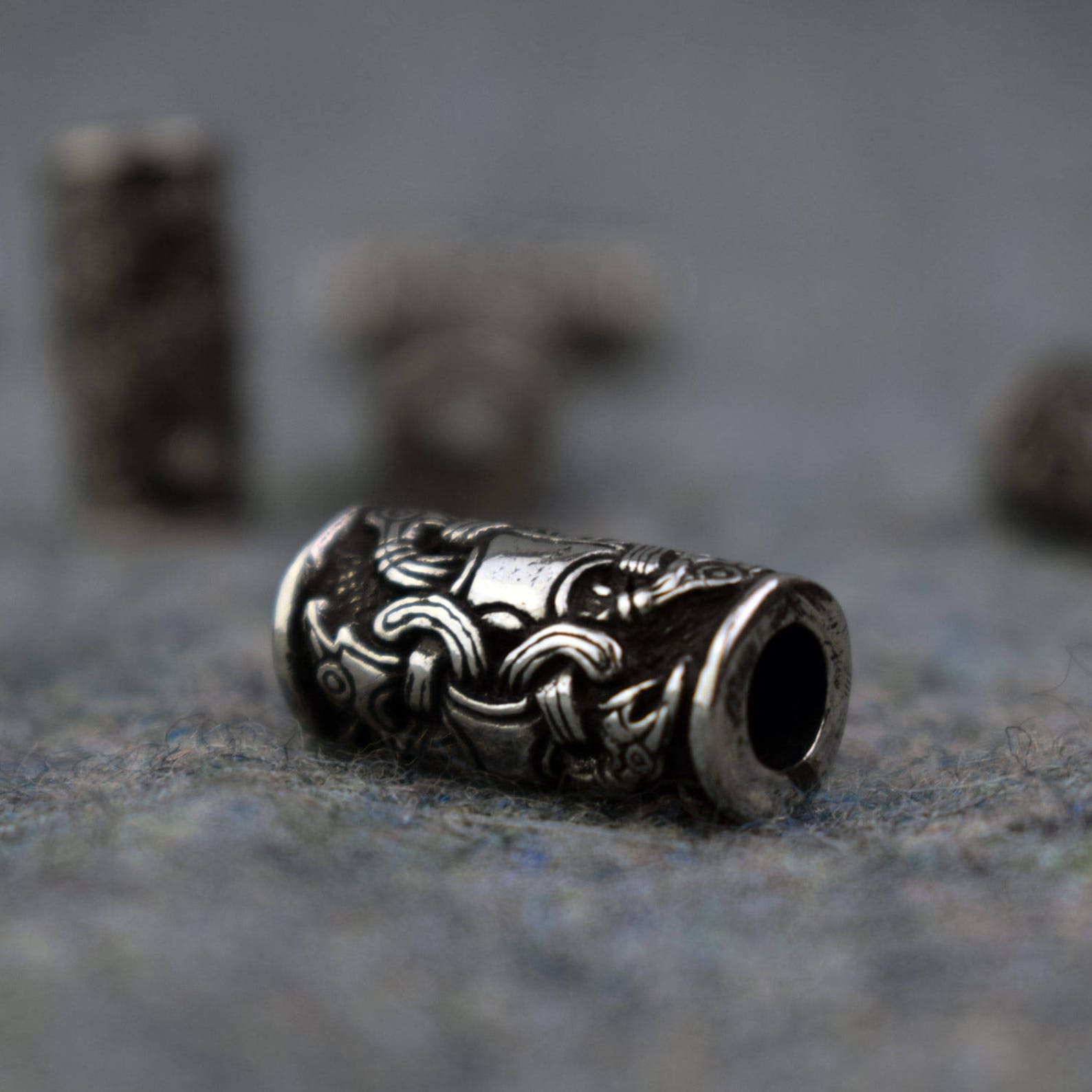 2 X Odin's Raven Pewter Viking Style Bead for Beards - Etsy