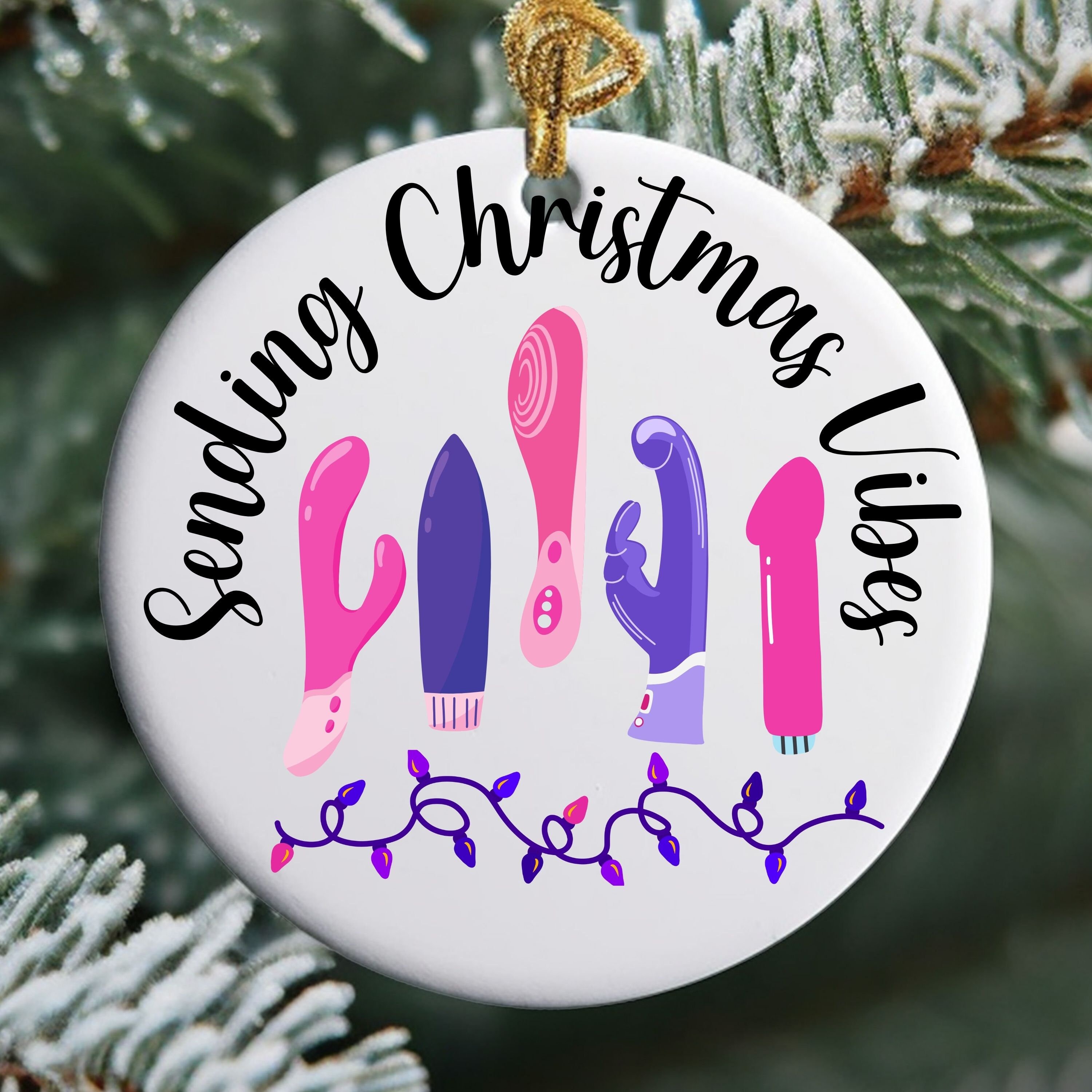 Custom Inappropriate Ornament Christmas Vibes Naughty - Etsy