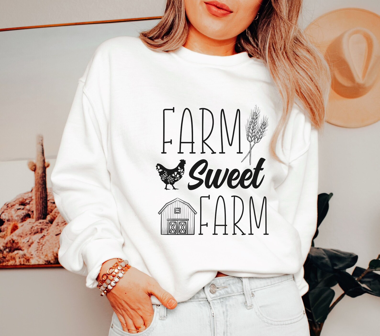 Womens Farming Sweatshirt, Cute Gardening Sweatshirt for Women, Farm ...