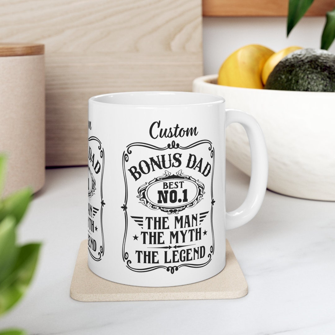 Personalized Bonus Dad Mug, Custom Stepdad Mug, Best Bonus Dad Mug ...