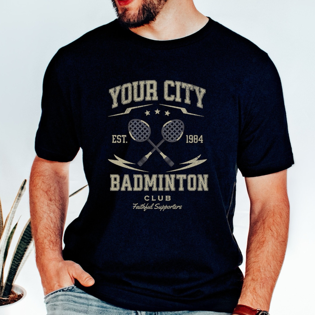 Customizable Badminton Shirt, Custom Badminton Lover Tshirt, Badminton ...