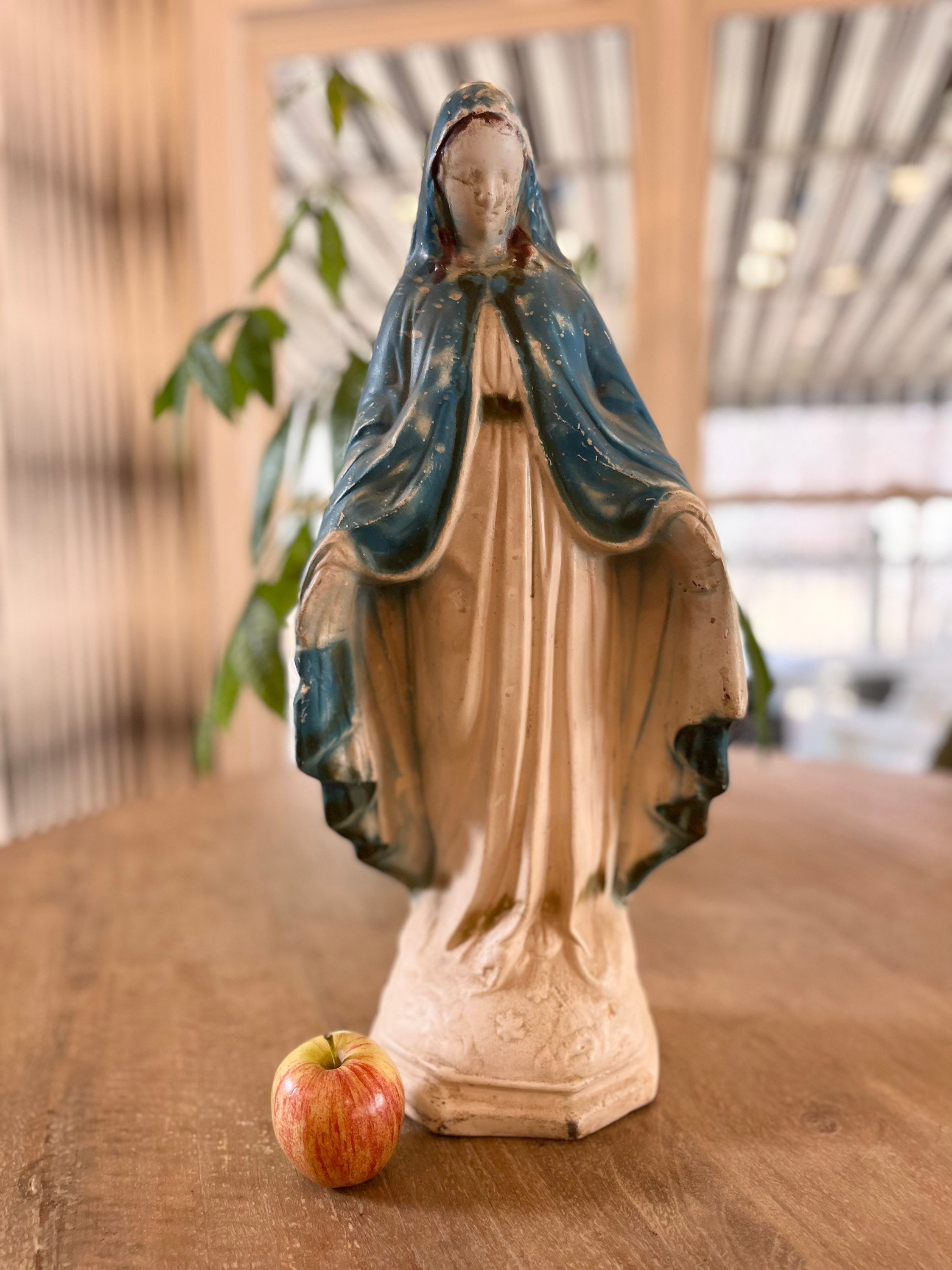Large Vintage Virgin Mary Ceramic Statue FREE SHIPPING - Etsy