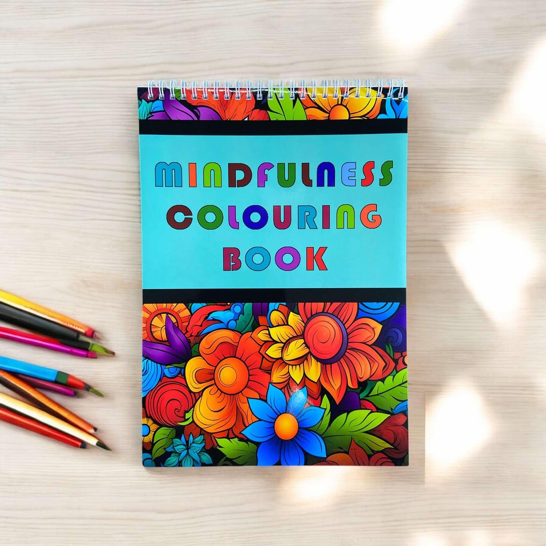 Mindfulness Colouring Book: 20 Floral Patterns, Stress Relief (A4) - Etsy