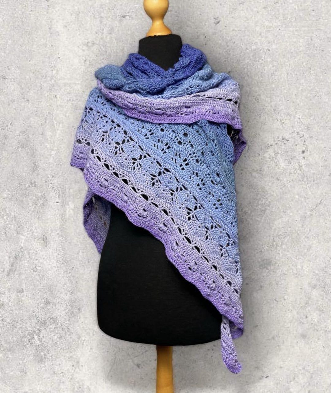 Merino Lavender Shawl, Beautiful Ombre Violet Cosy Scarf - Etsy