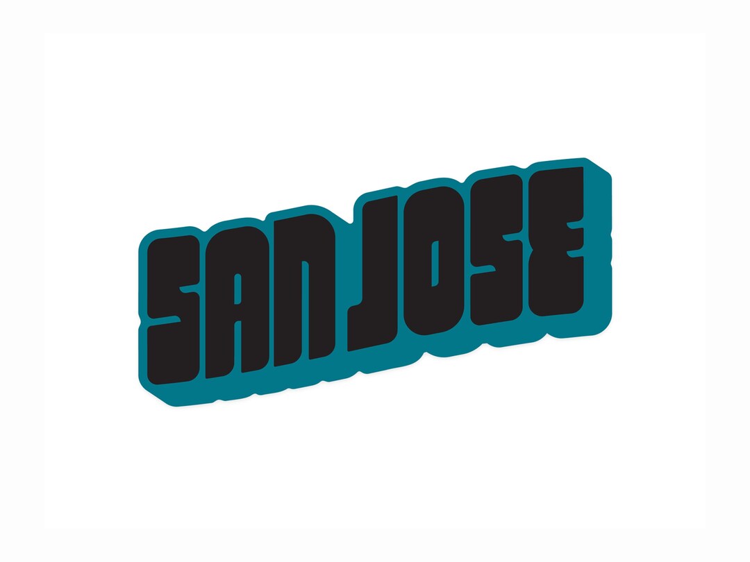 San Jose Sticker — Sharks Edition - Etsy