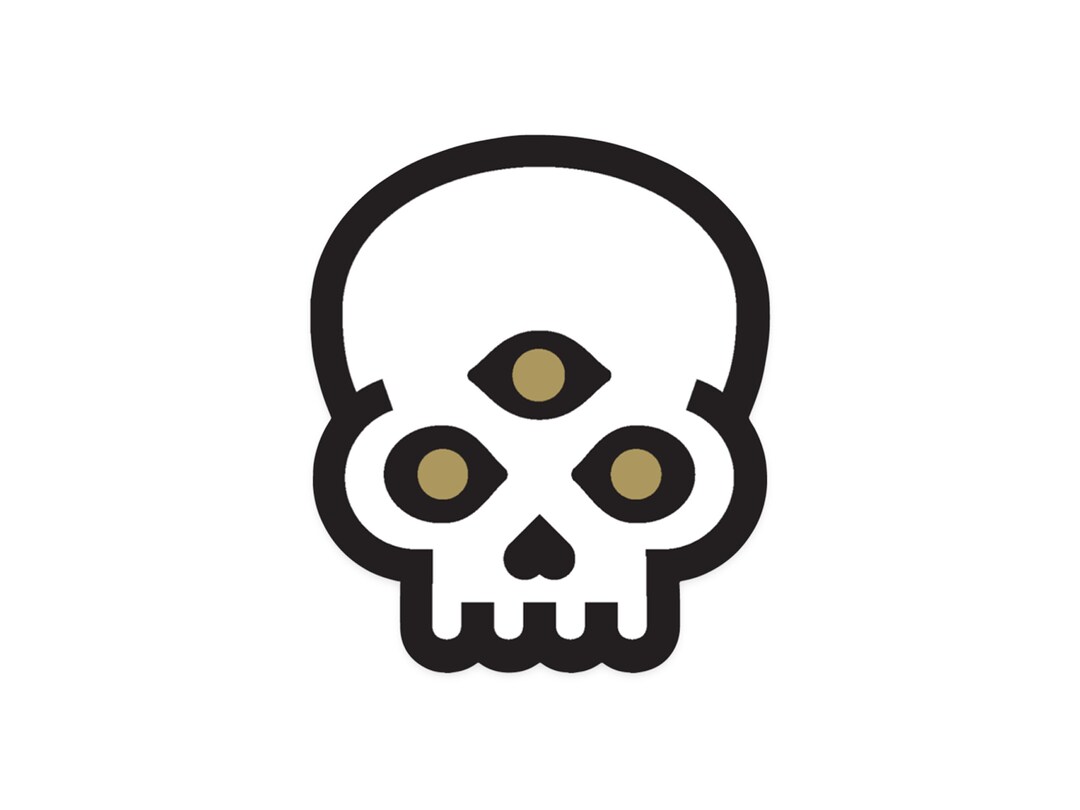 Third Eye Skull Sticker — Matte Vinyl Decal - Etsy