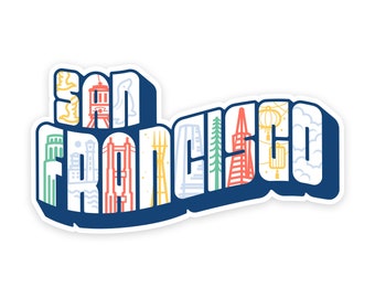 San Francisco Vinyl Sticker - Etsy
