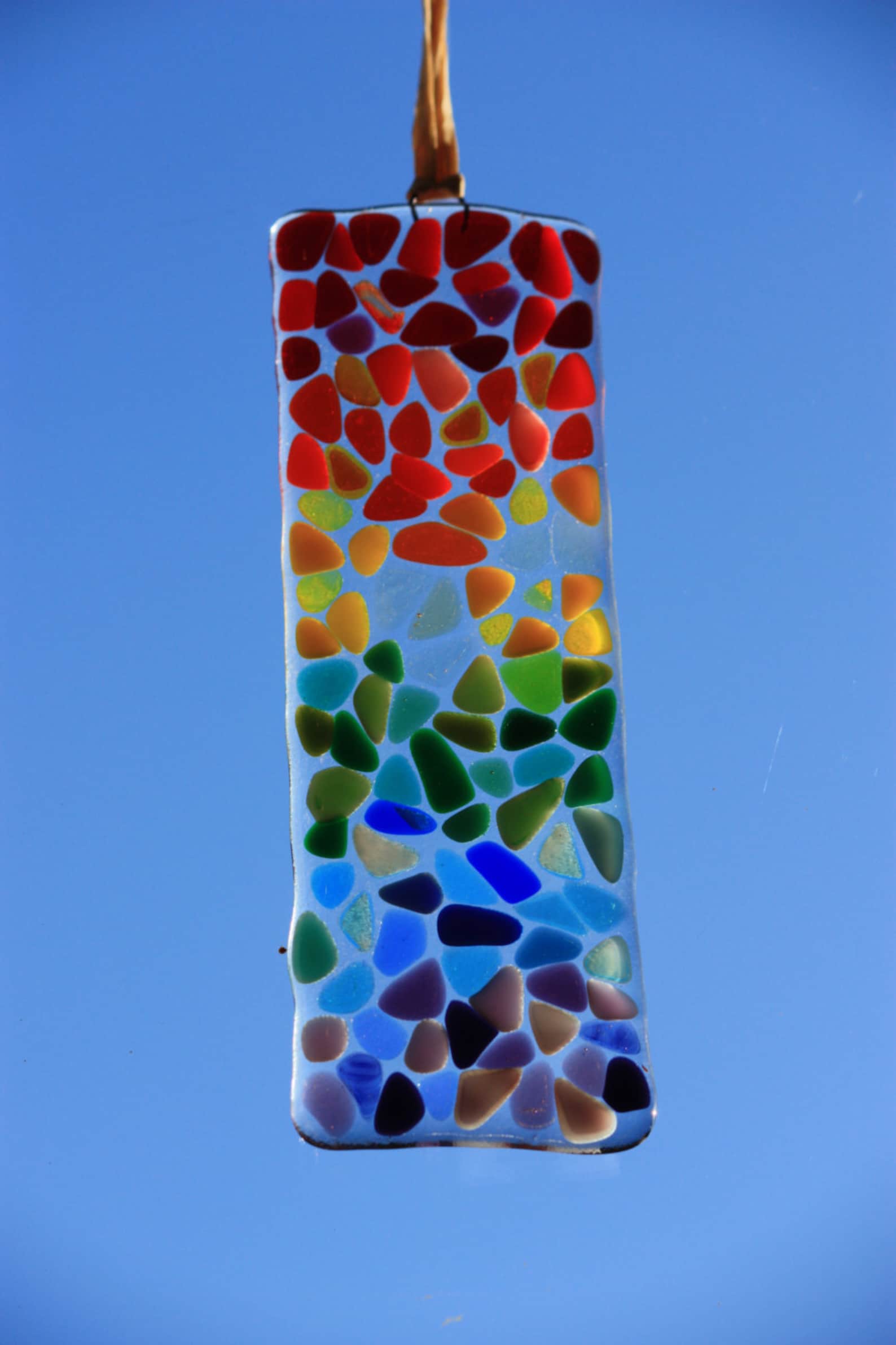 Rainbow Fused Glass Suncatcher / Sun Catcher - Etsy Canada
