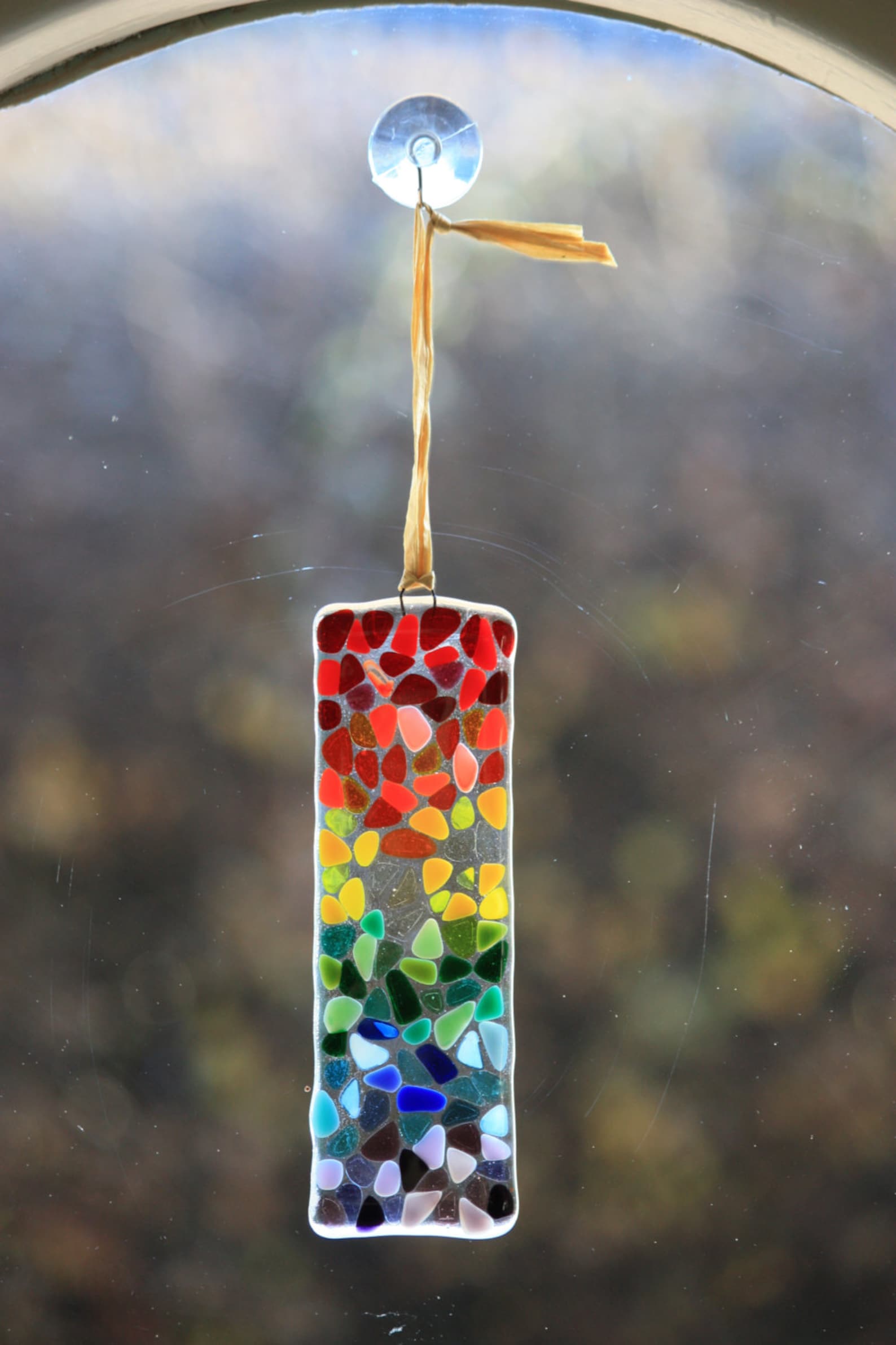 Rainbow Fused Glass Suncatcher / Sun Catcher - Etsy