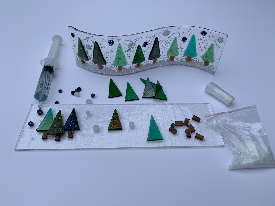 Make Your Own Glass Kit, Snowy Scene Glass Kit, Do It Yourself Craft ...