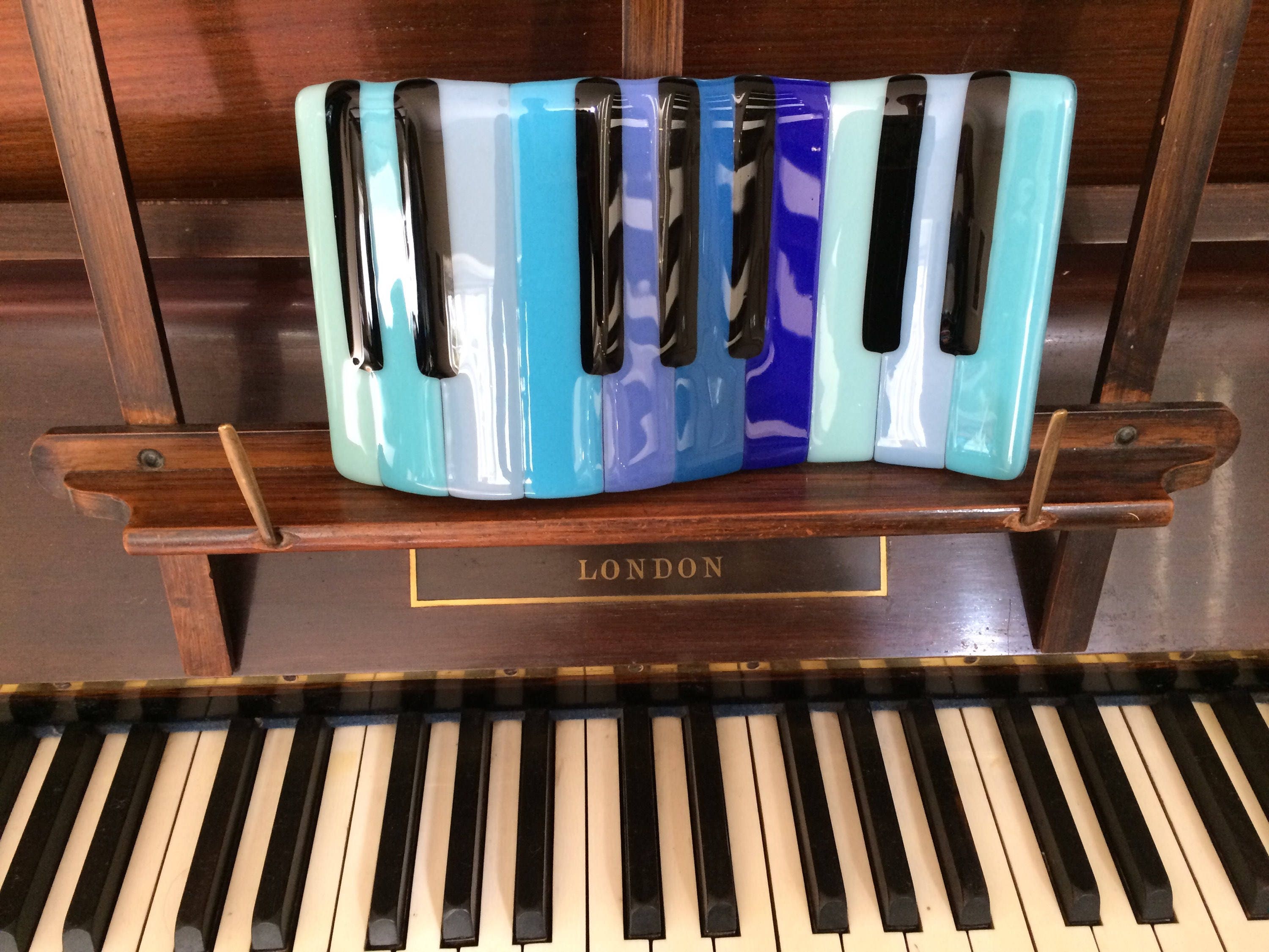Piano Wave, Glass Piano Art, Gift for Music Lover - Etsy UK