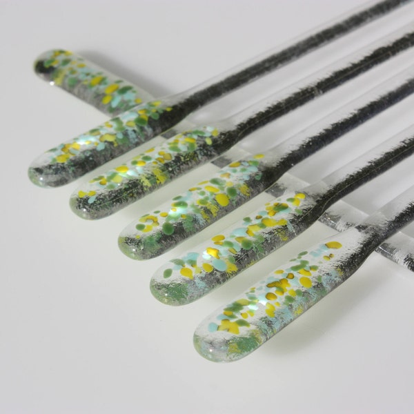 Fused Glass Swizzle Sticks - Etsy