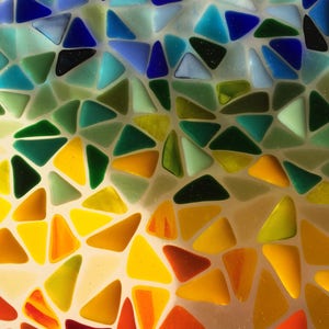 Large Rainbow Fused Glass Wave - Etsy