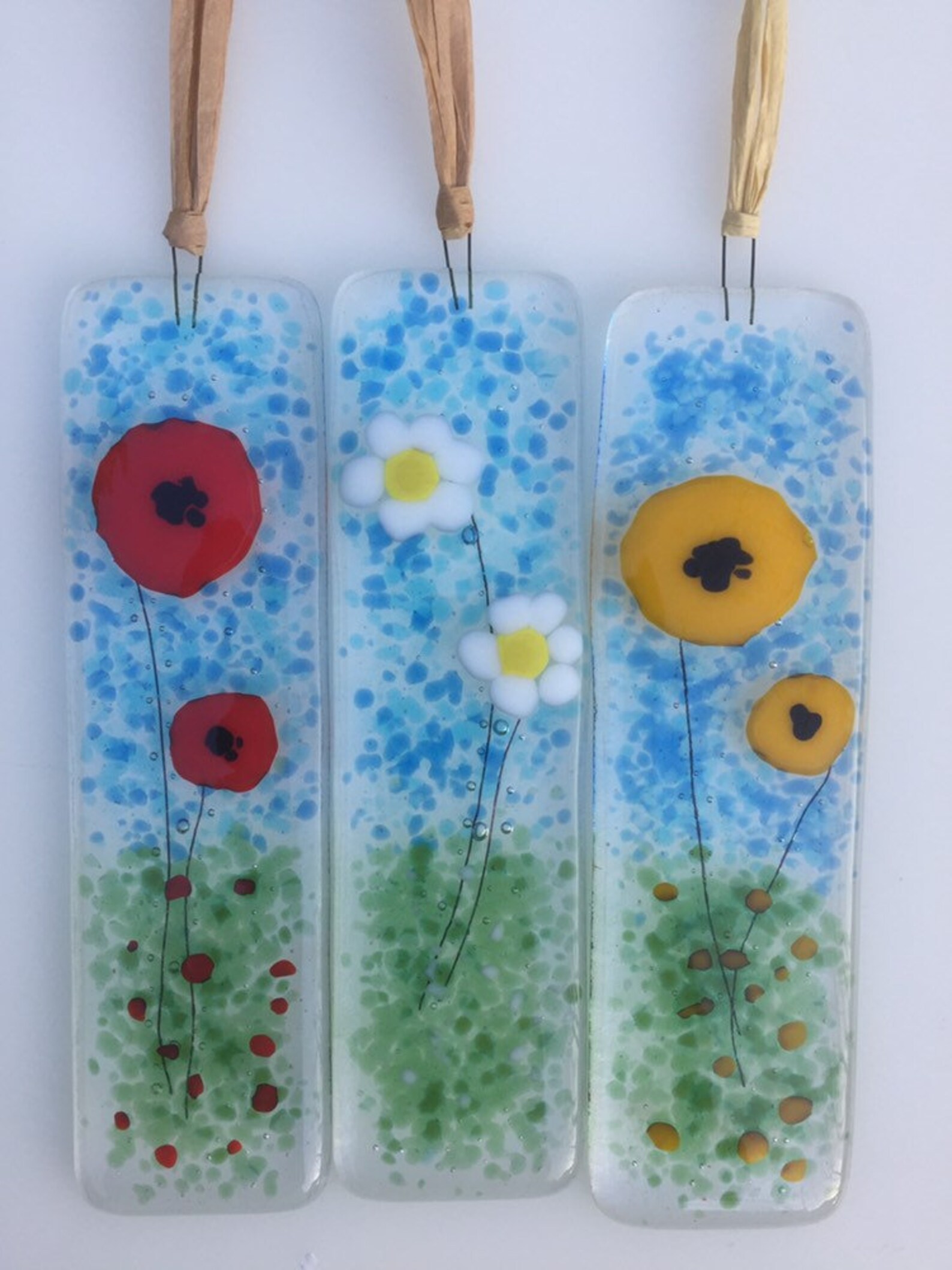 Flower Sun Catcher Poppy Suncatcher Glass Daisy Wish Stick | Etsy