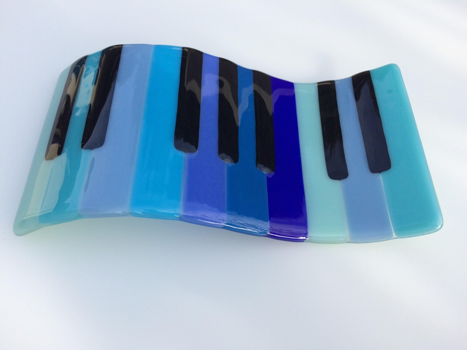 Piano Wave Glass Piano Art Gift for Music Lover - Etsy