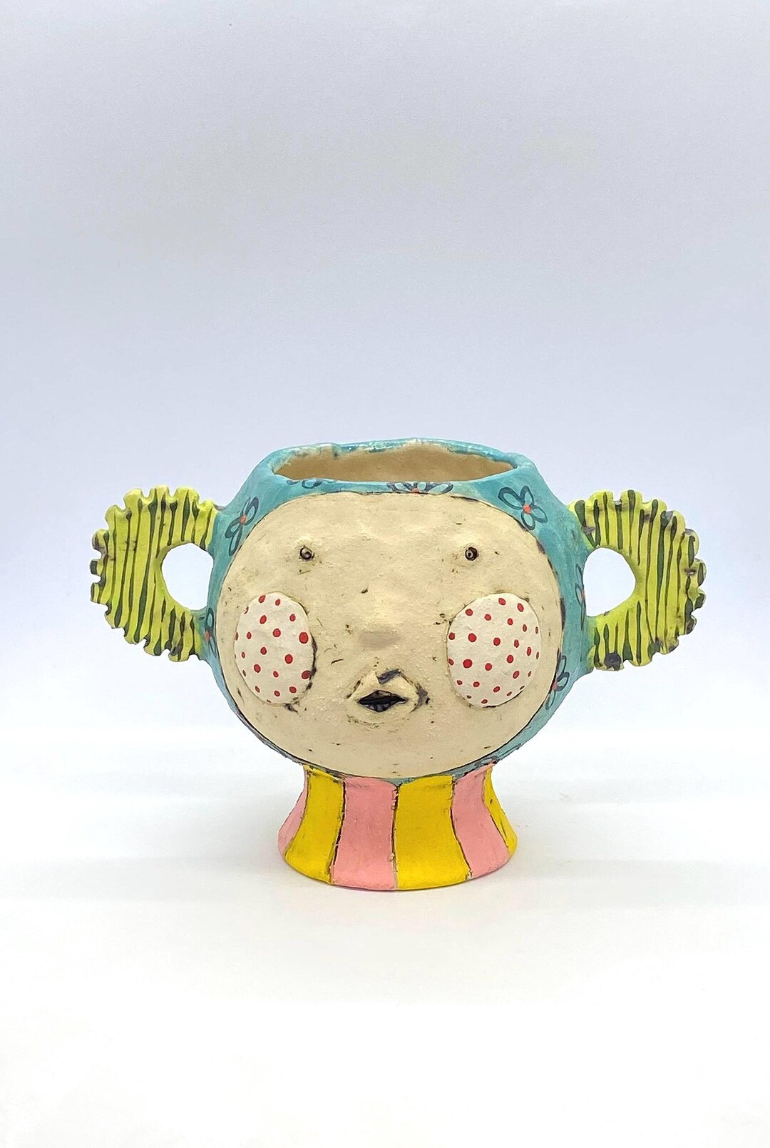 Eclectic Trophy Cup, Clay Sculptured Bowl, Decorative Bowl, Cute ...