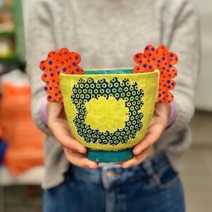 Colorful Decorative Bowl, Funky Ceramic Bowl, Unique Decorative Bowl ...