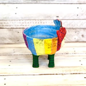 Quirky Ceramic Bowl, Sculptured Bowl, Unique Ceramic Bowl, Funky Art ...