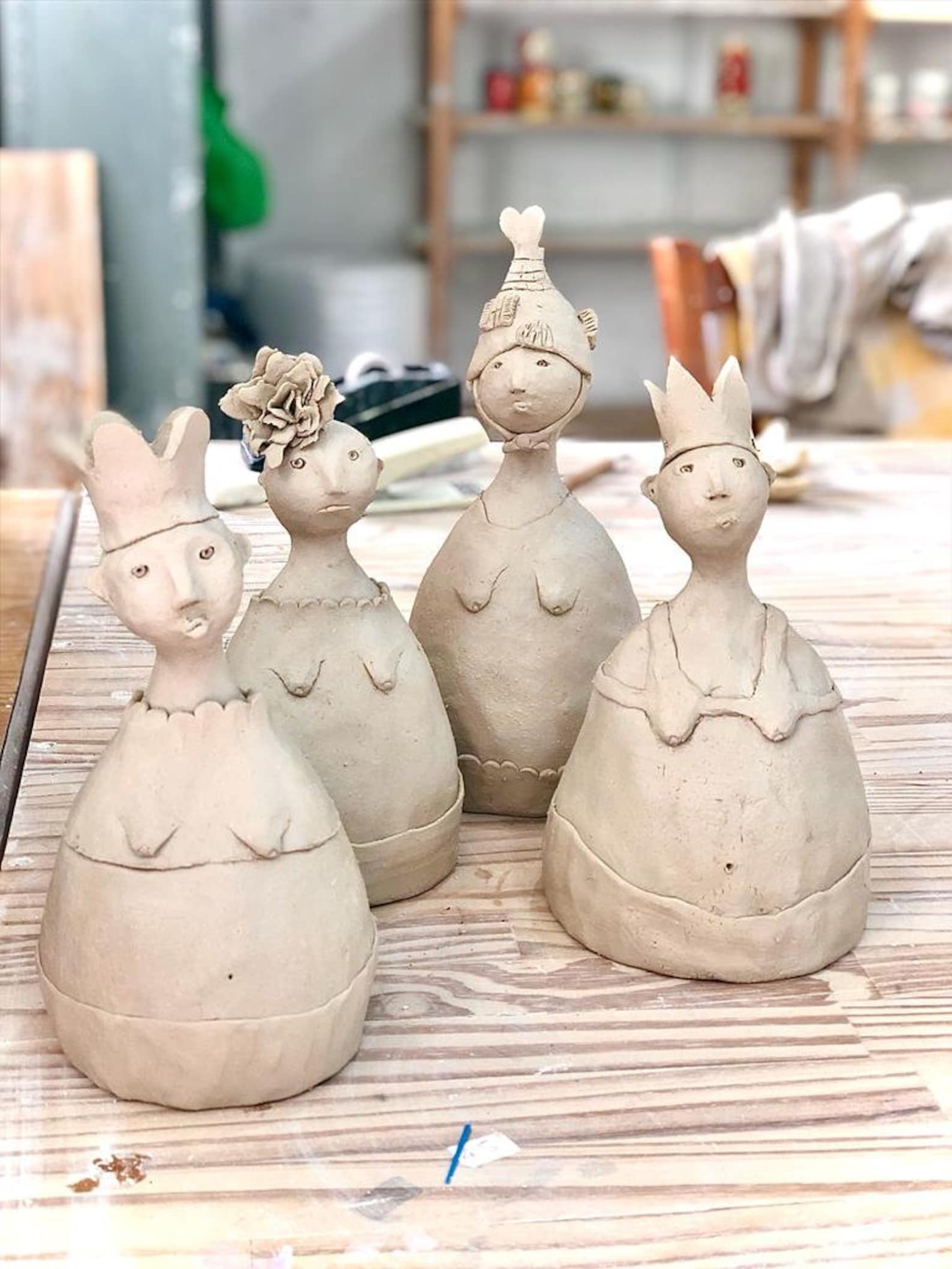 Whimsical Ceramic Figure Cute Ceramic Ornament Funky Ceramic | Etsy