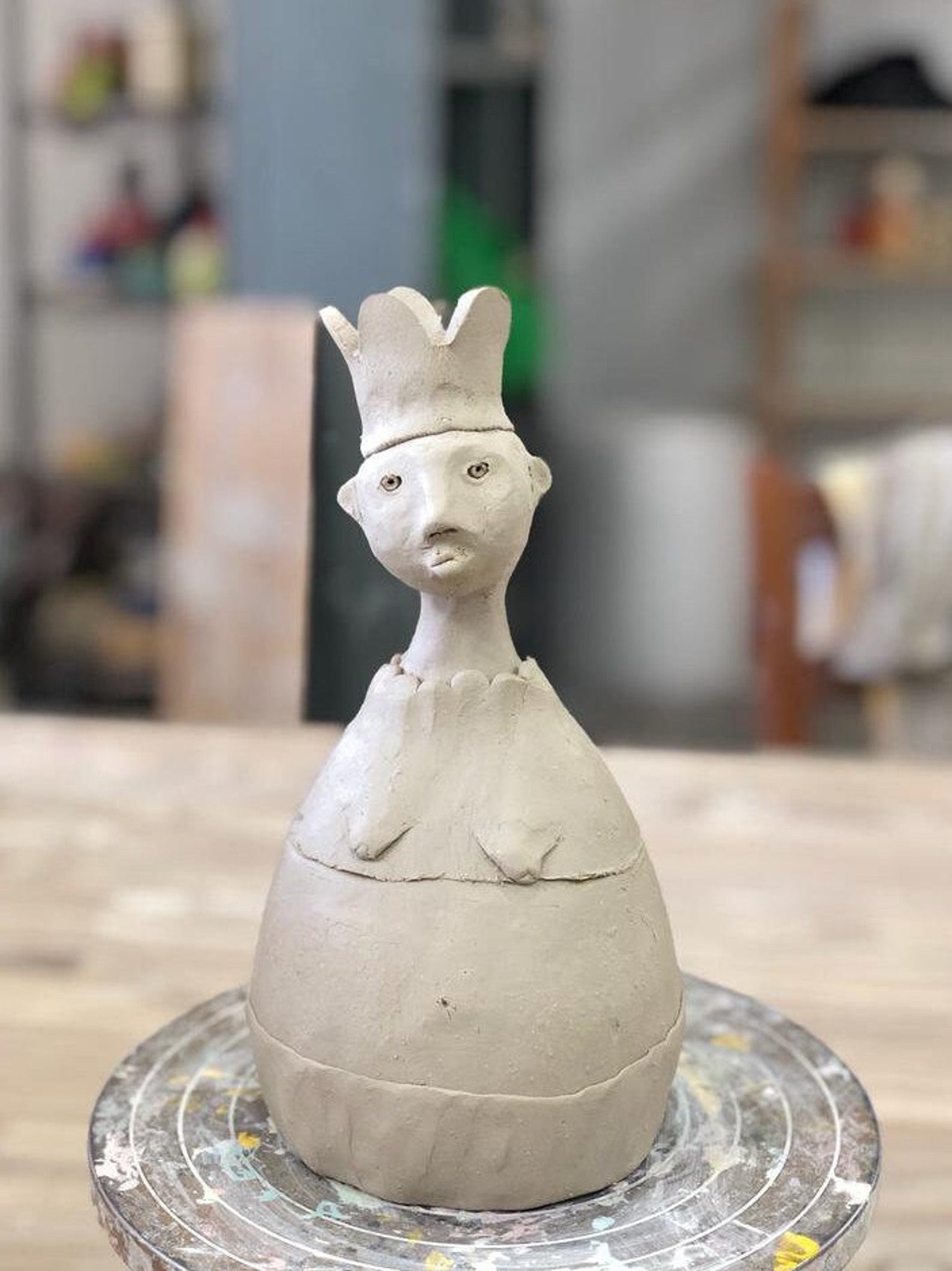 Whimsical Ceramic Figure Cute Ceramic Ornament Funky Ceramic | Etsy