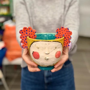 Colorful Decorative Bowl, Funky Ceramic Bowl, Unique Decorative Bowl ...