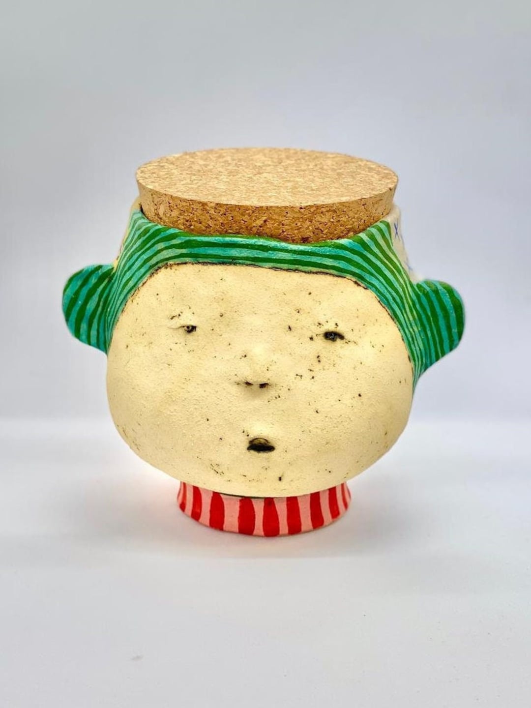 Decorative Ceramic Bowl, Small Cookie Jar, Funky Ceramic Bowl, Colorful ...