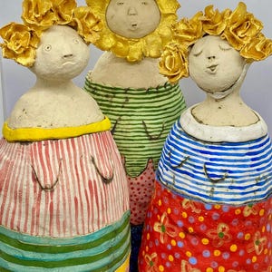 Adorable Sculpture, Ceramic Art Doll, Delicate Figurine, Ceramic Art ...