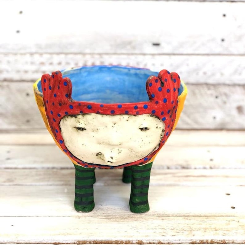 Quirky Ceramic Bowl Sculptured Bowl Unique Ceramic Bowl - Etsy