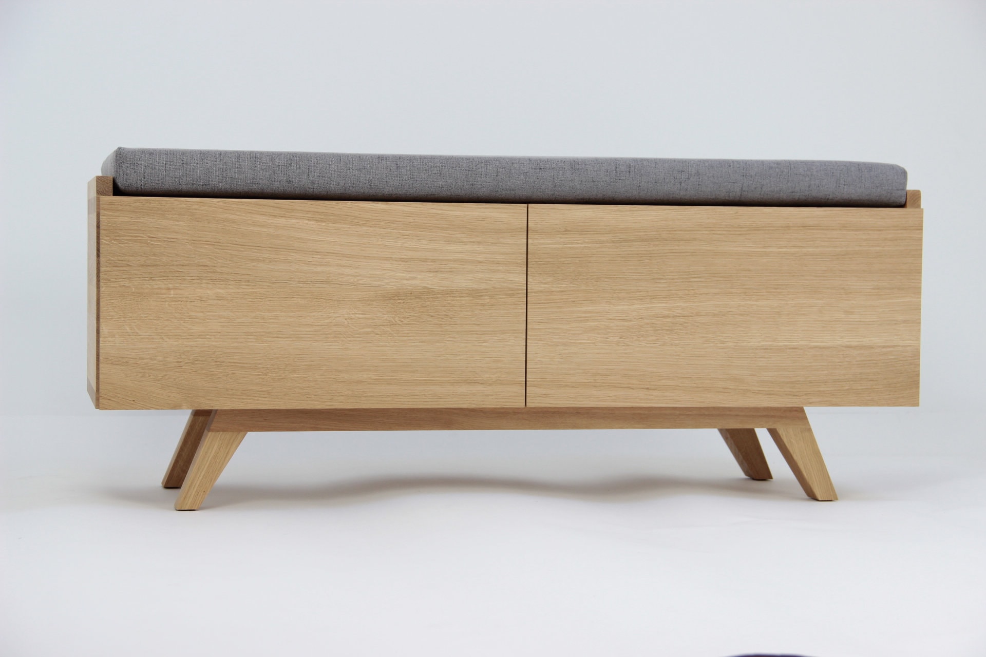 OTTO 109 Handmade Bench Modern Entryway Hallway Bench With Doors Shoe Storage shoe Bench solid Oak Hallway Seat shoe Rack Shoe Cabinet Etsy