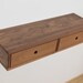 Walnut Floating Console Table With Two Drawers Walnut - Etsy