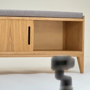 TOKIO 120 SLIDE, Aesthetic Handmade Bench With Sliding Doors, Modern ...