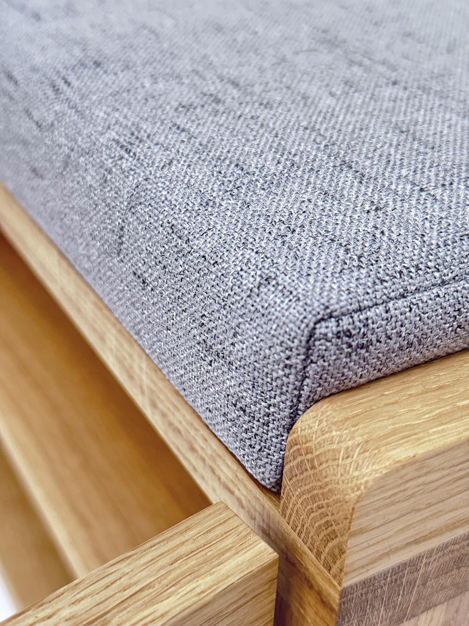 OTTO 70 - Solid Oak Shoe Bench: Handmade Hallway Cabinet With Doors - Etsy