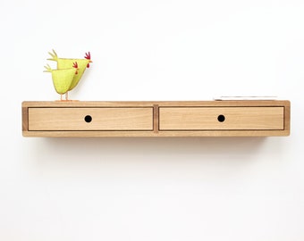 Floating Console Table With Two Drawers, Entryway Organizer Table,wall ...