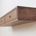 Walnut Floating Console Table With Two Drawers Walnut - Etsy