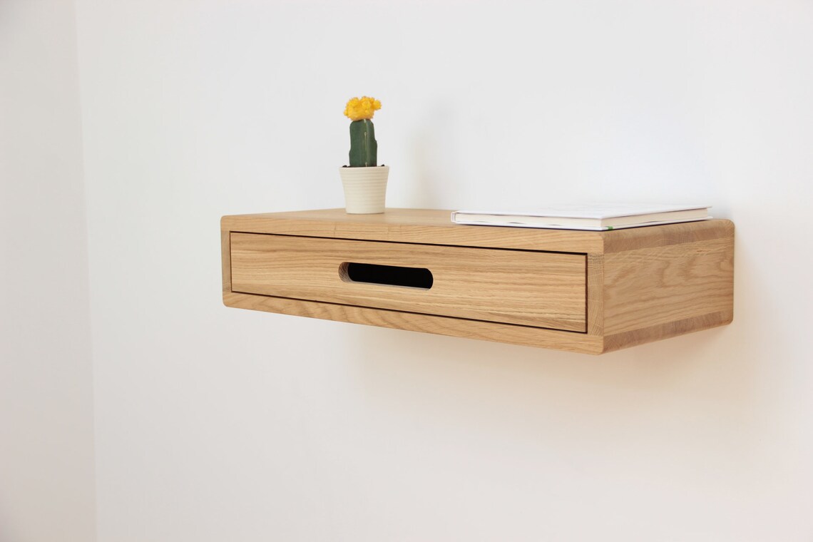 Floating Console Table With Drawer Entryway Organizer Table - Etsy