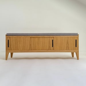 TOKIO 120 SLIDE, Aesthetic Handmade Bench With Sliding Doors, Modern ...