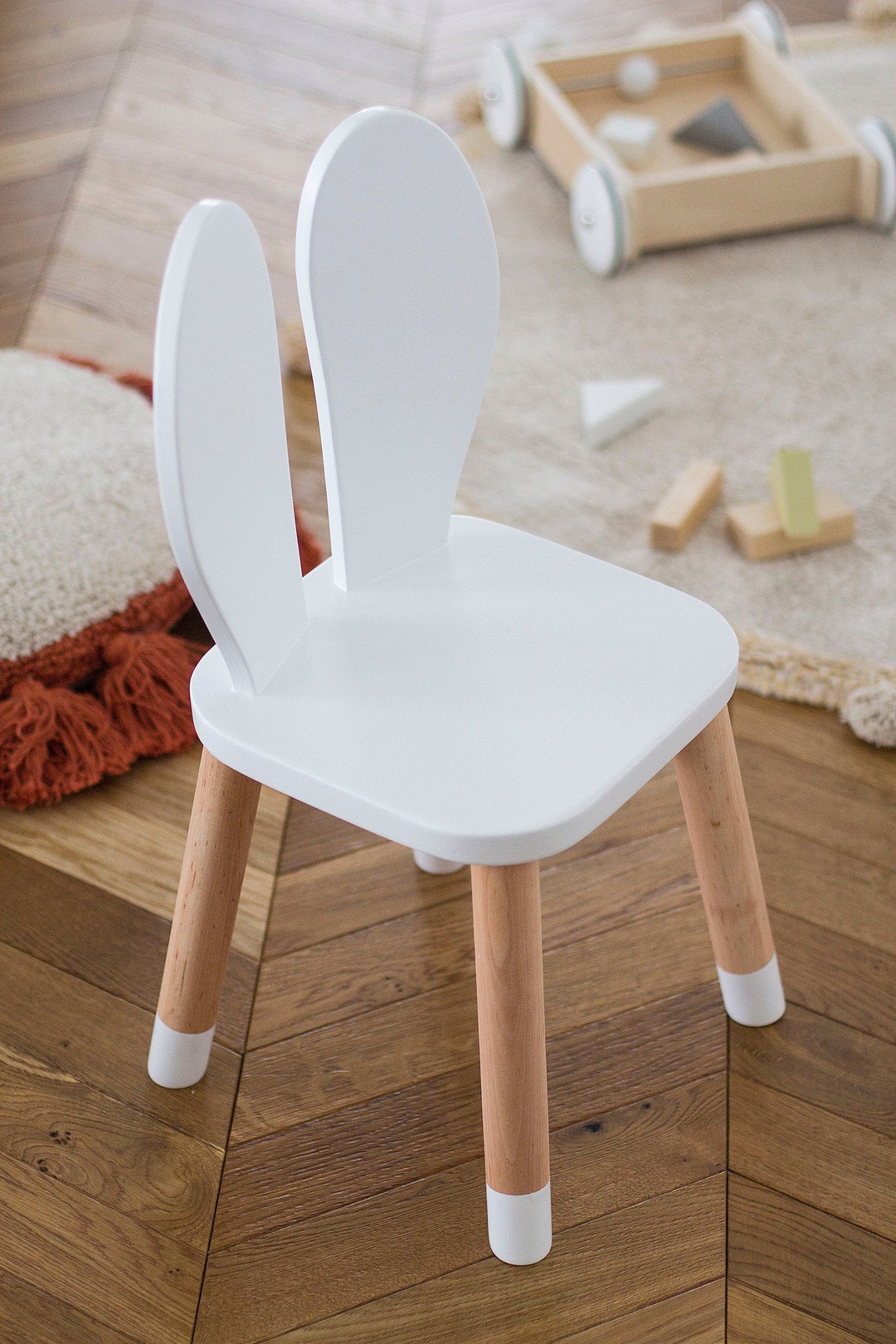 Bunny Chair Kids Room Décor Kids Furniture Natural - Etsy