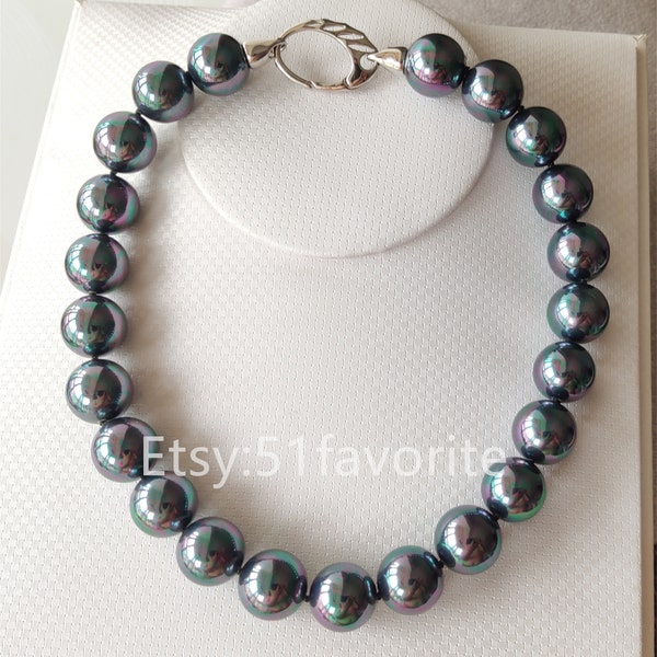 Black Shell Necklace - Etsy