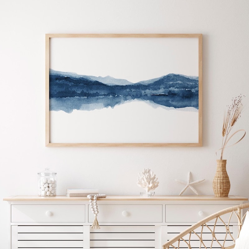 Dark Blue Wall Art - Etsy