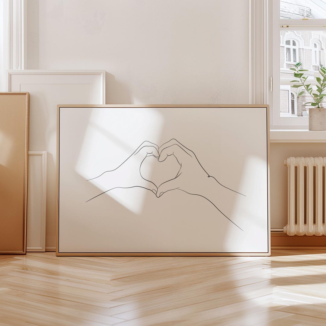 Heart Hands Line Art, Couple Hands Line Sketch, Fine Line Hands ...