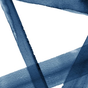 Bold Brush Strokes PRINTABLE Set of 2, Abstract Blue Strokes Art Print ...