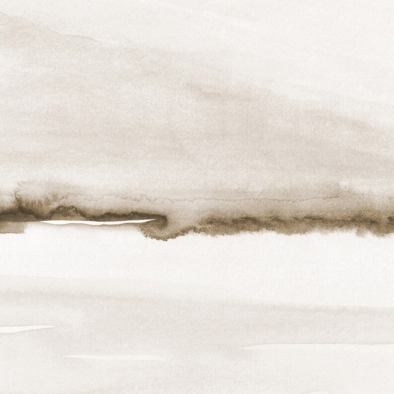 Soft Brown Landscape Print Download, Abstract Lake Scenery Printable ...