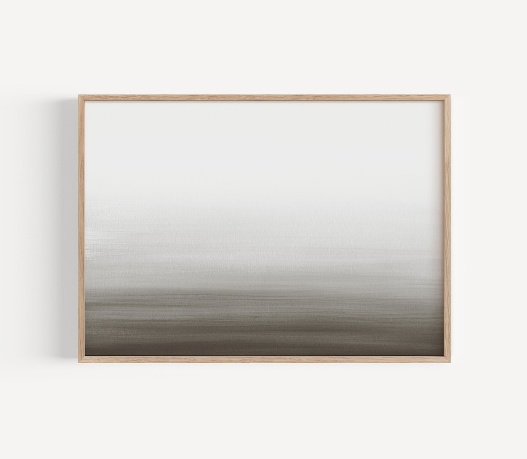 Minimalist Watercolor, Horizontal Wall Art, Printable Watercolour, Gray ...