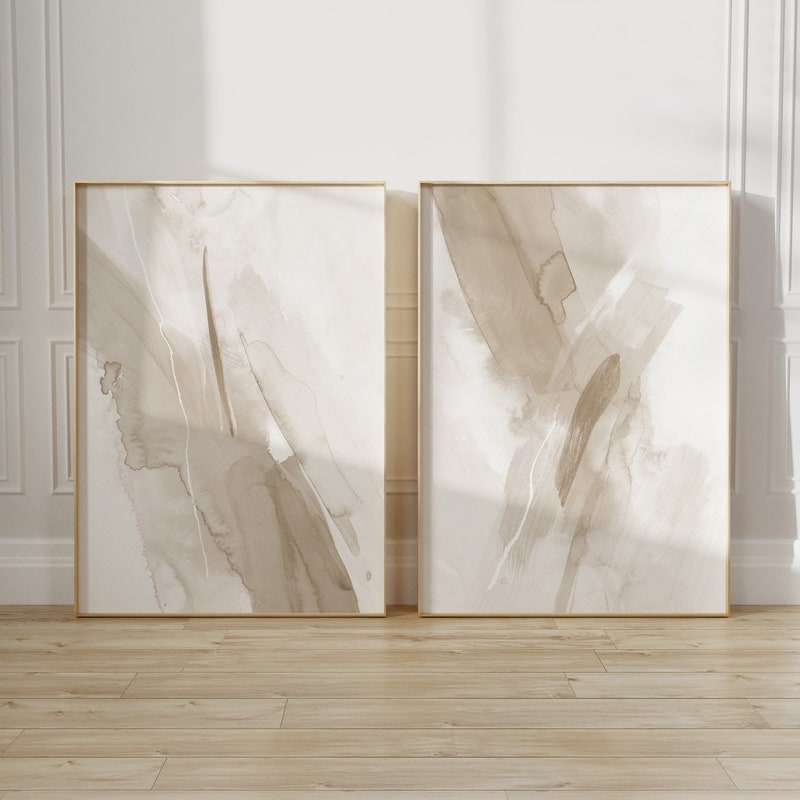 Neutral Abstract Art - Etsy