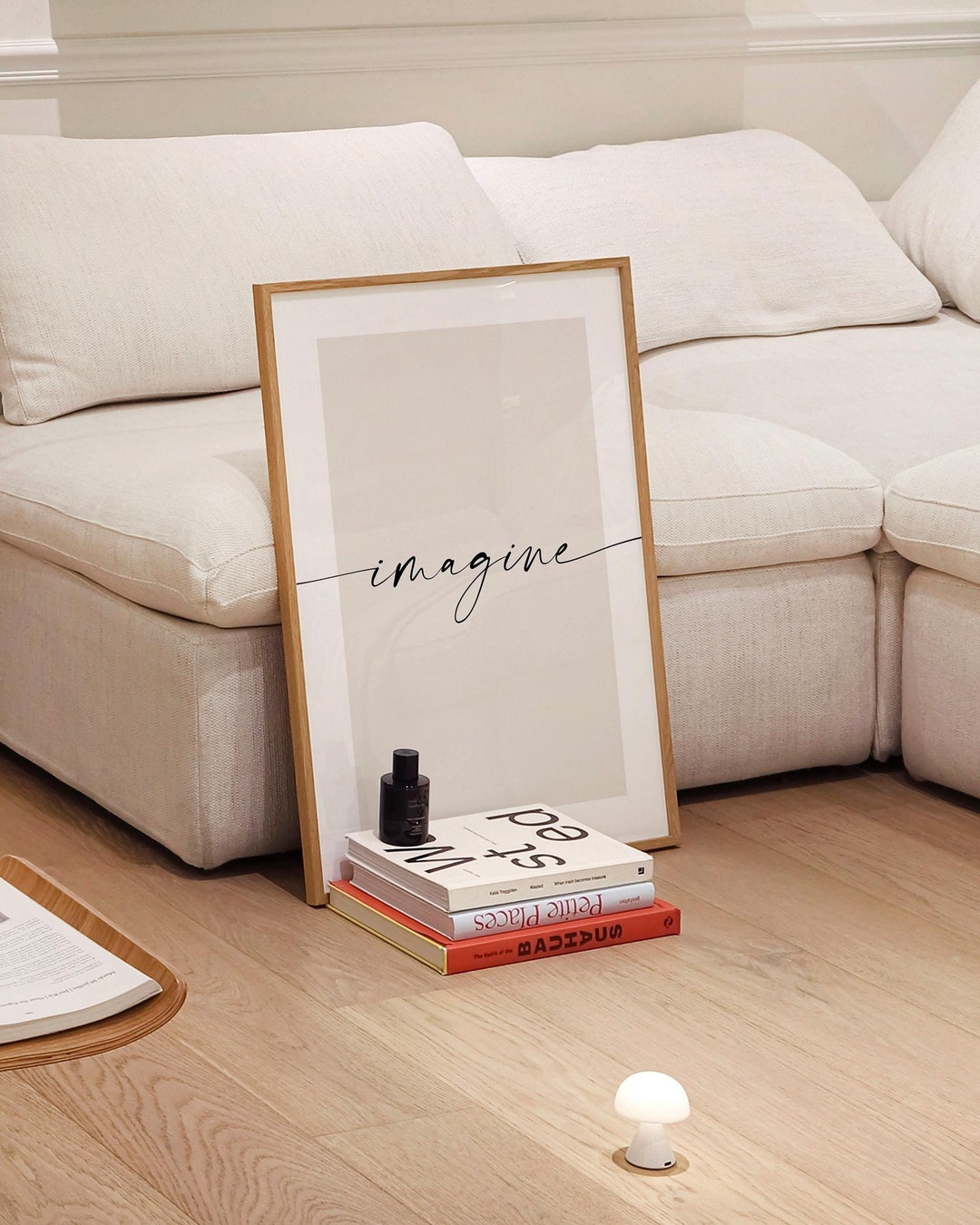Imagine Printable Wall Art, Minimalist Quote Print, One Line Word ...