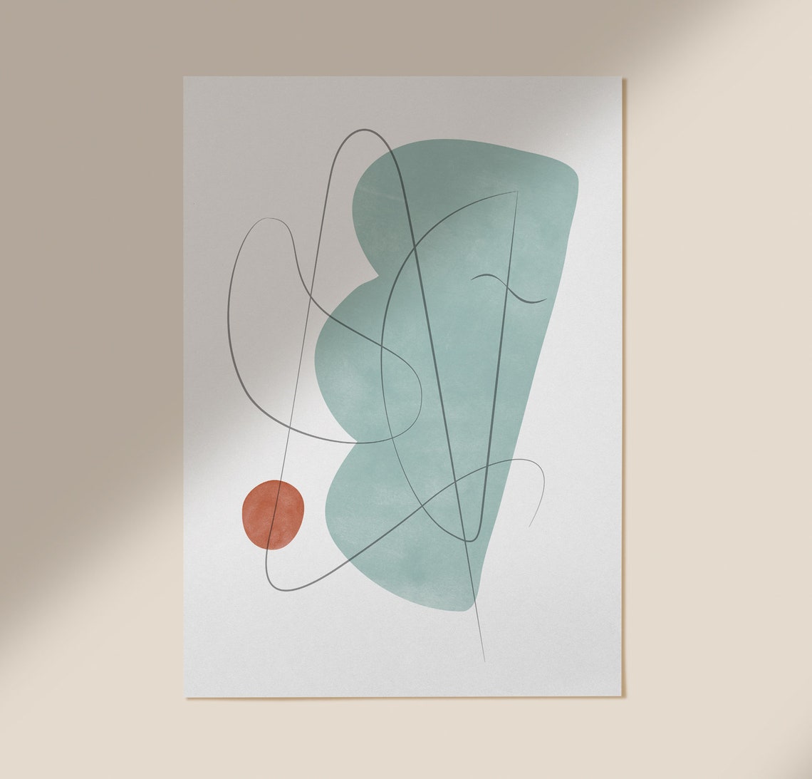 Abstract Wall Decor Minimal Art Prints Digital Wall Art | Etsy