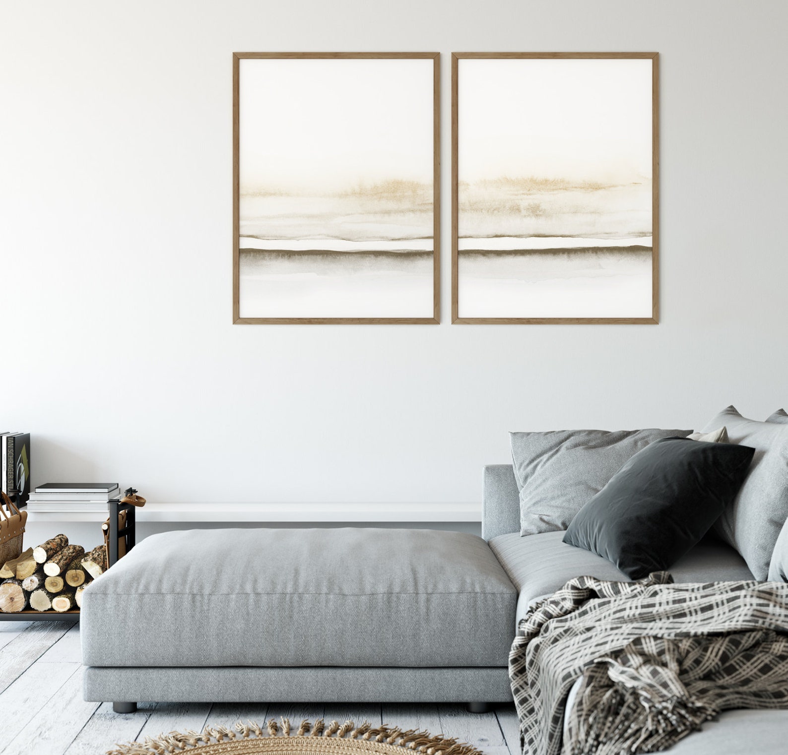 Set of 2 Prints PRINTABLE Wall Art Abstract Large Prints | Etsy