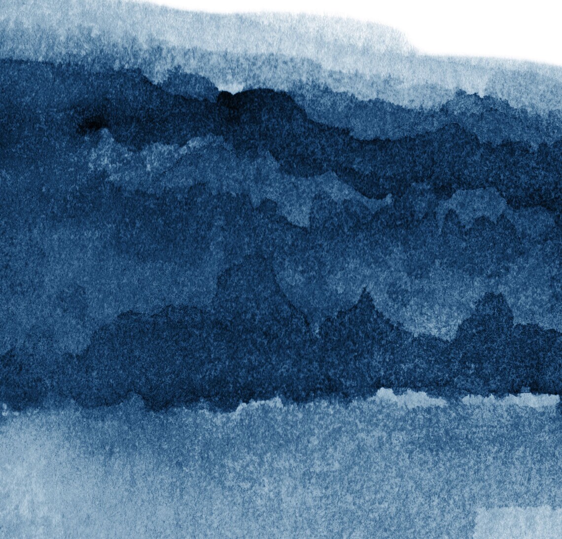 Watercolor Print, Dark Blue Wall Art, Minimal Wall Art, Printable ...