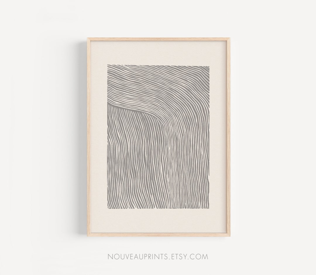 Line Drawing, Line Art, Lino Print, Abstract Art Print, Minimalist ...