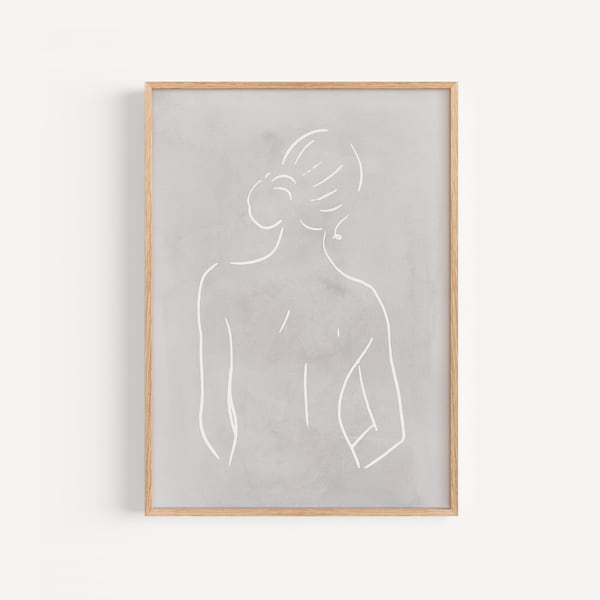 Woman Back Drawing - Etsy